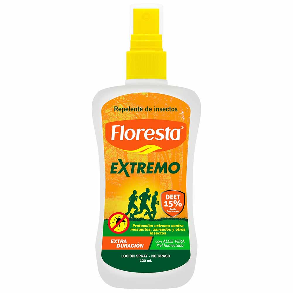Repelente de Insectos en Spray FLORESTA Extremo Frasco 120ml - Real Plaza