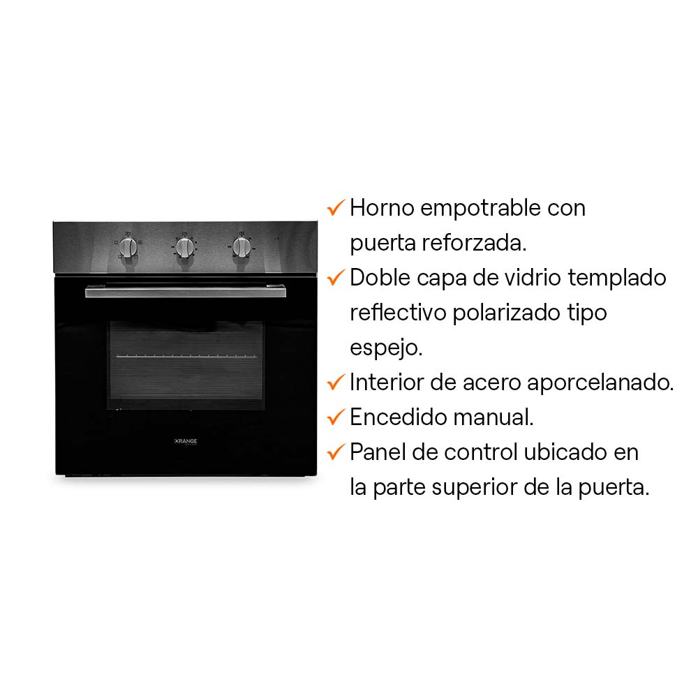 Horno empotrable Orange eléctrico H70E 70 litros - Real Plaza
