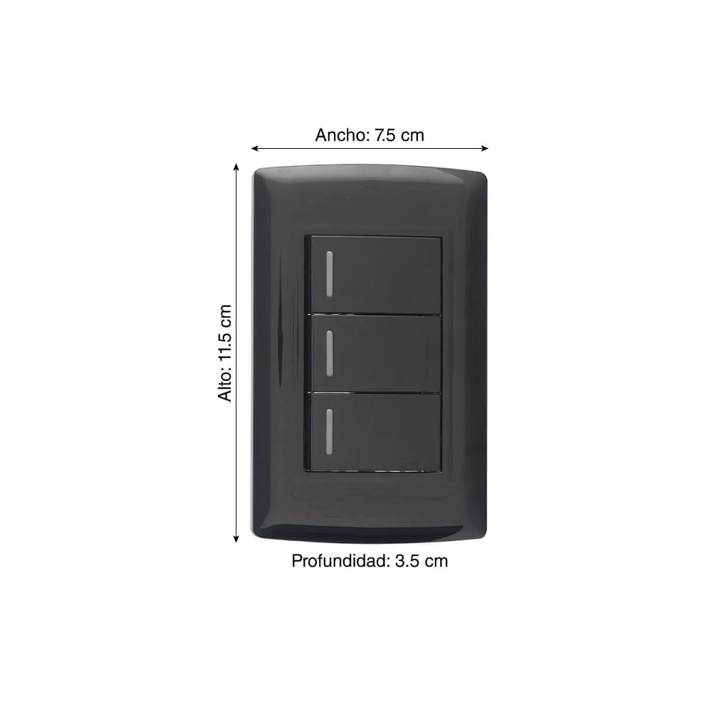 Interruptor Triple Basic - Real Plaza