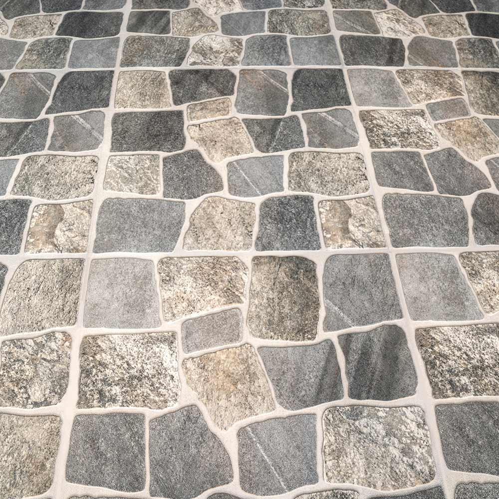 Piso Cerámico Piedra Laja Gris 45x45cm Caja: 2.03m2 - Real Plaza