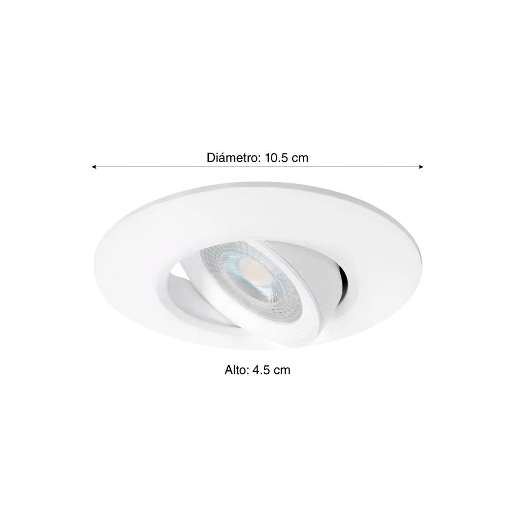 Spot LED Integrado Lightech Dirigible 5W 10.5cm Luz Cálida Blanco ...
