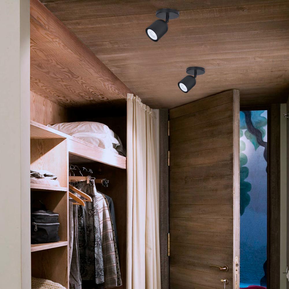 Spot LED para adosar 7W Negro Luz Blanca - Real Plaza