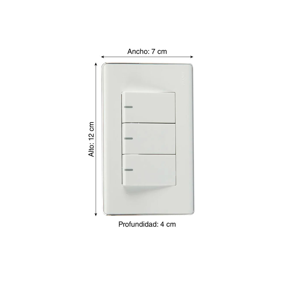 Interruptor Triple Deco - Real Plaza
