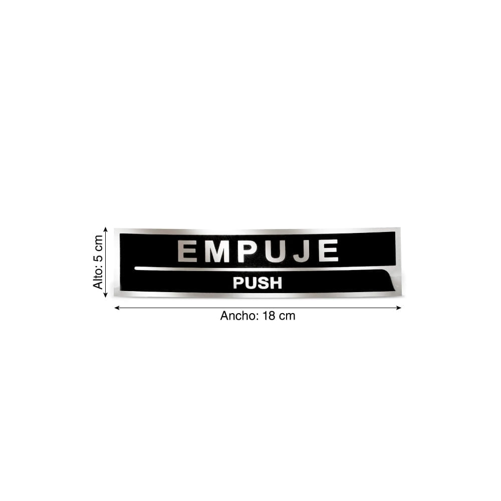Señal Empuje 18x5cm - Real Plaza