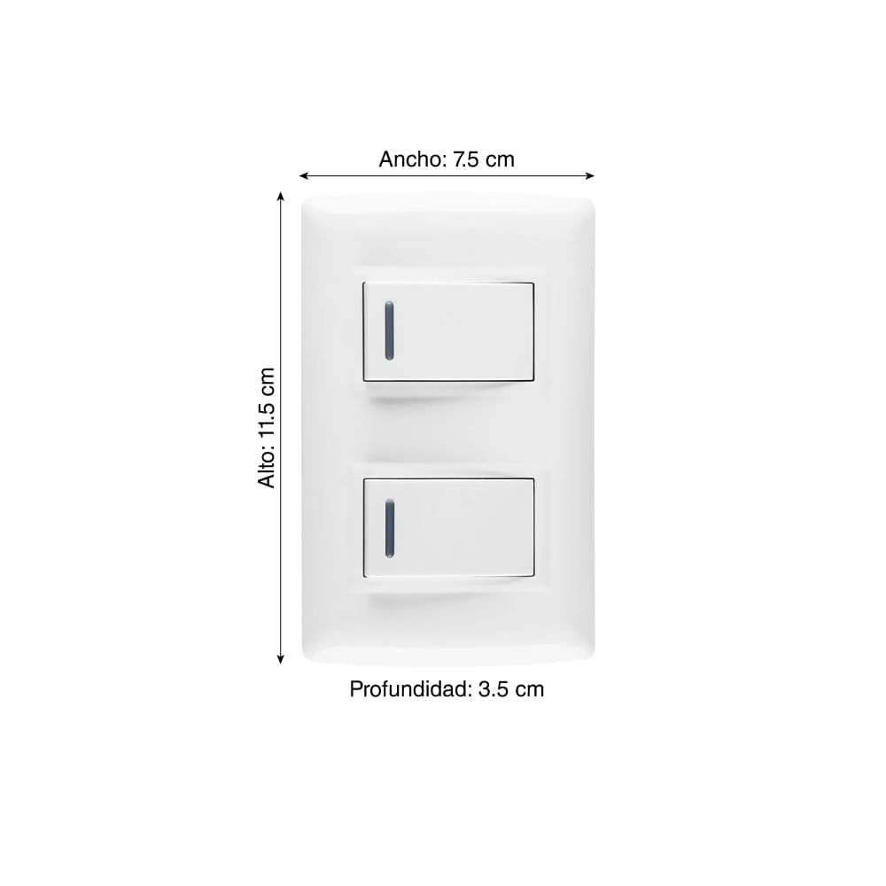 Interruptor Doble - Basic - Real Plaza