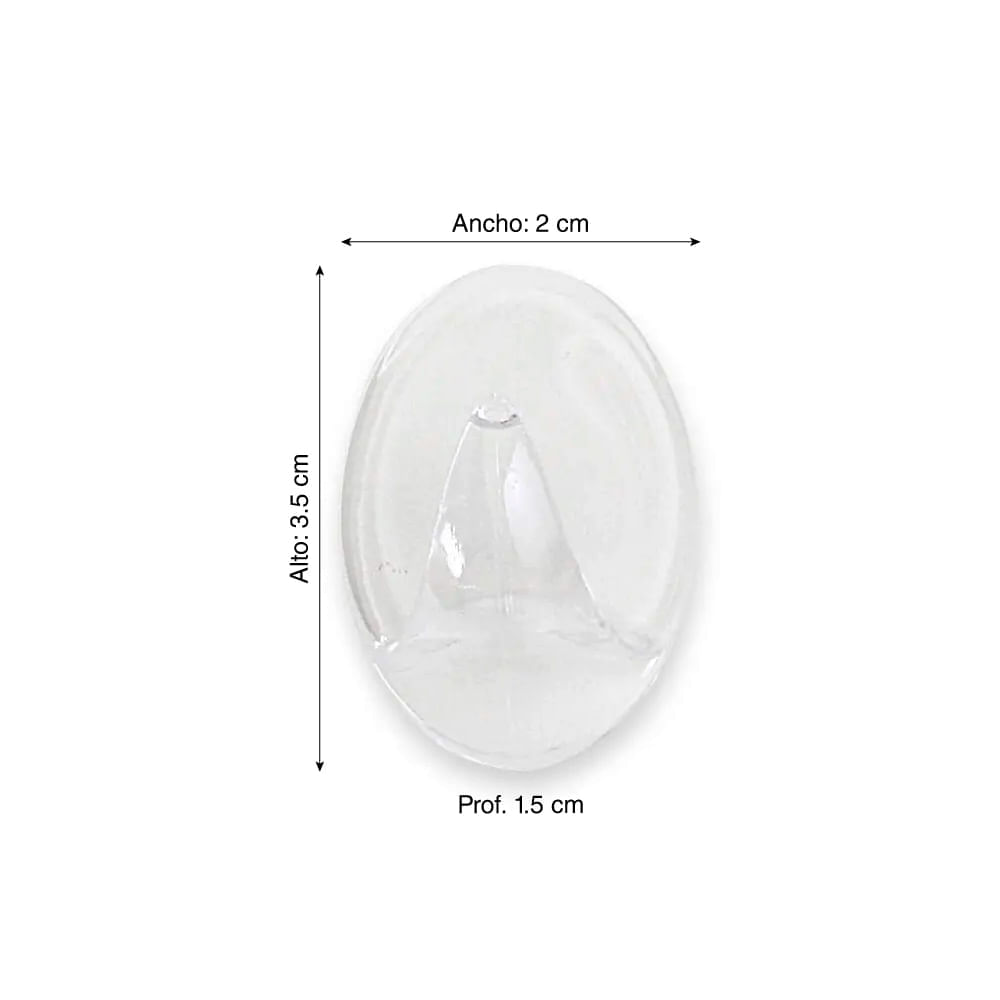 Gancho 3M para pared transparente pequeño 5 unidades - Real Plaza