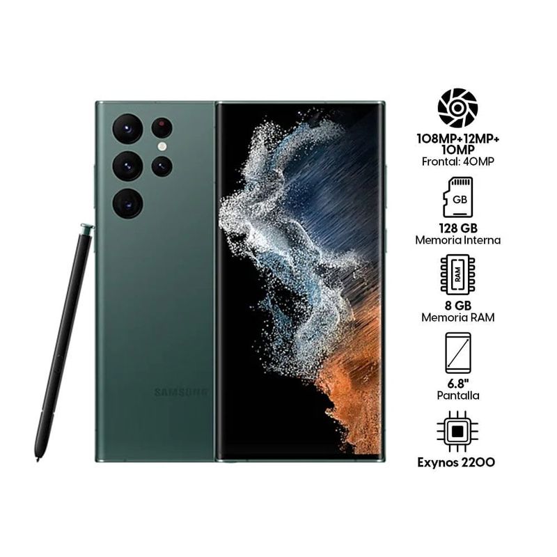 Celular Samsung Galaxy S22 Ultra, 128GB, 8GB ram, cámara principal ...