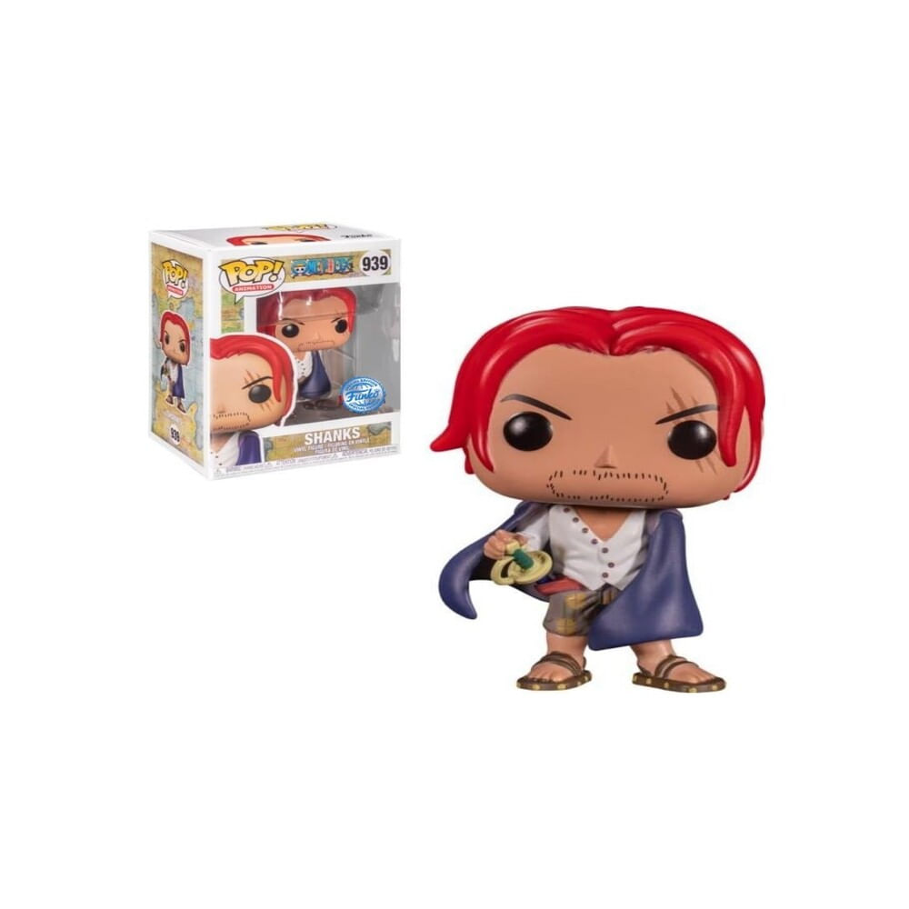 Funko Pop! Animation: One Piece - Shanks #939 Chase Exclusive Sticker ...