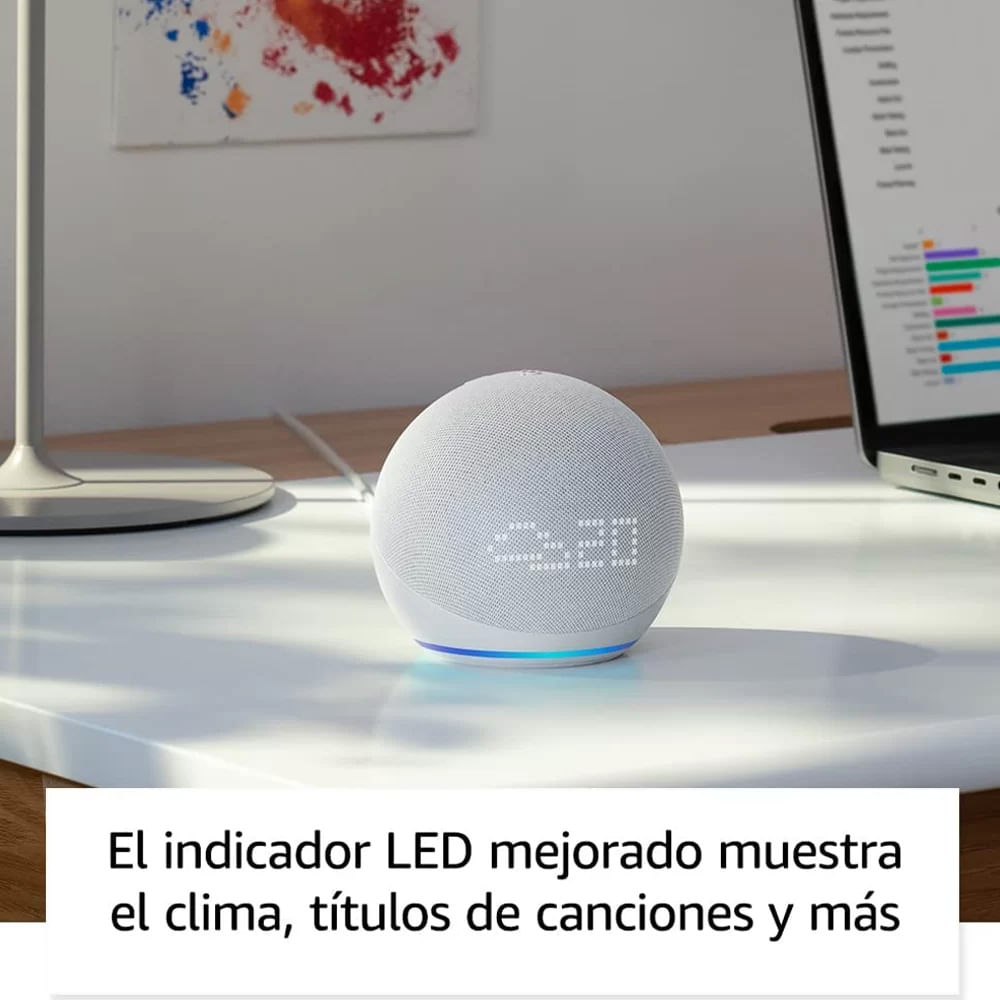 Amazon Alexa Echo Dot Con Reloj 5 Generación Smart Hub Parlante Blanco ...