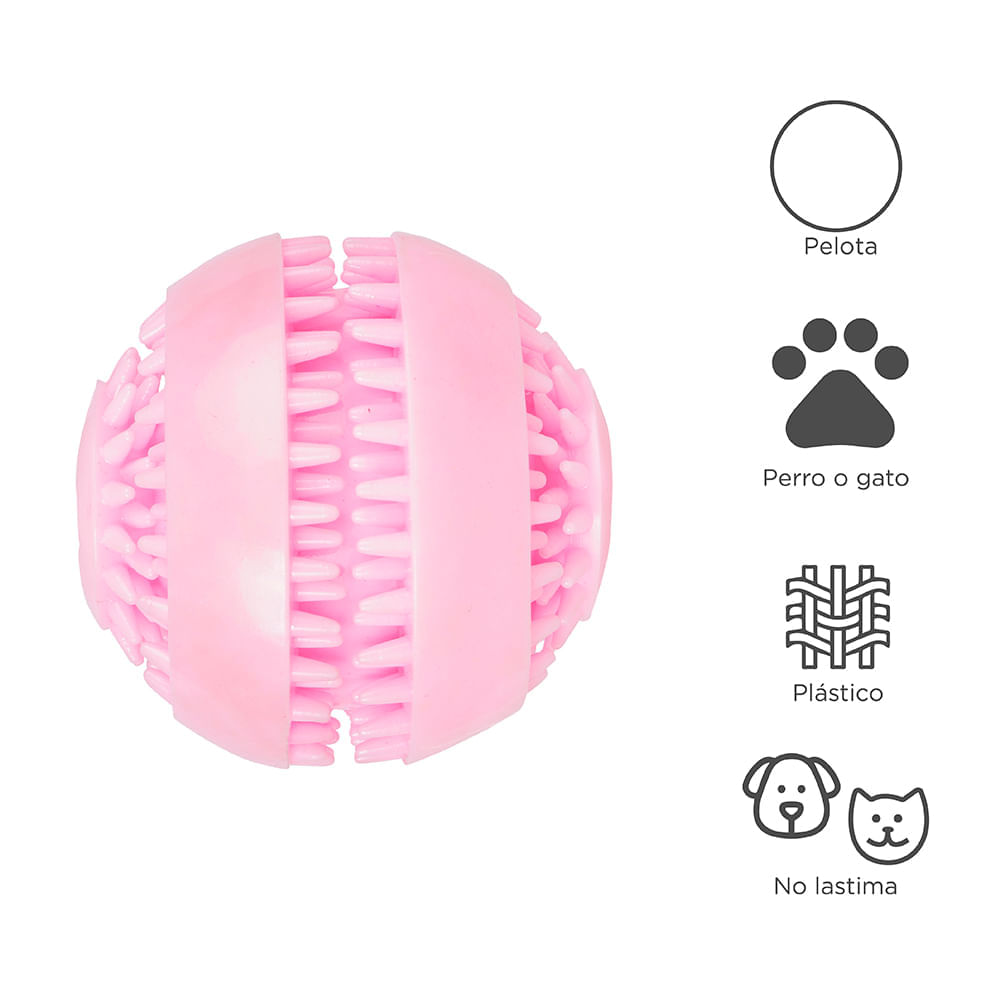 Pelota con dispensador de comida pet series 2.0 rosa - Miniso - Real Plaza
