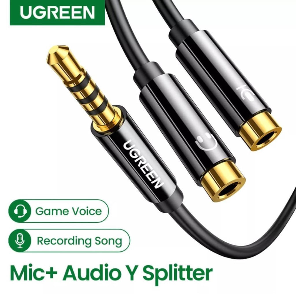 Cable Ugreen 3.5 mm Splitter Mini Jack AUX Micrófono + Stereo - 30619 ...