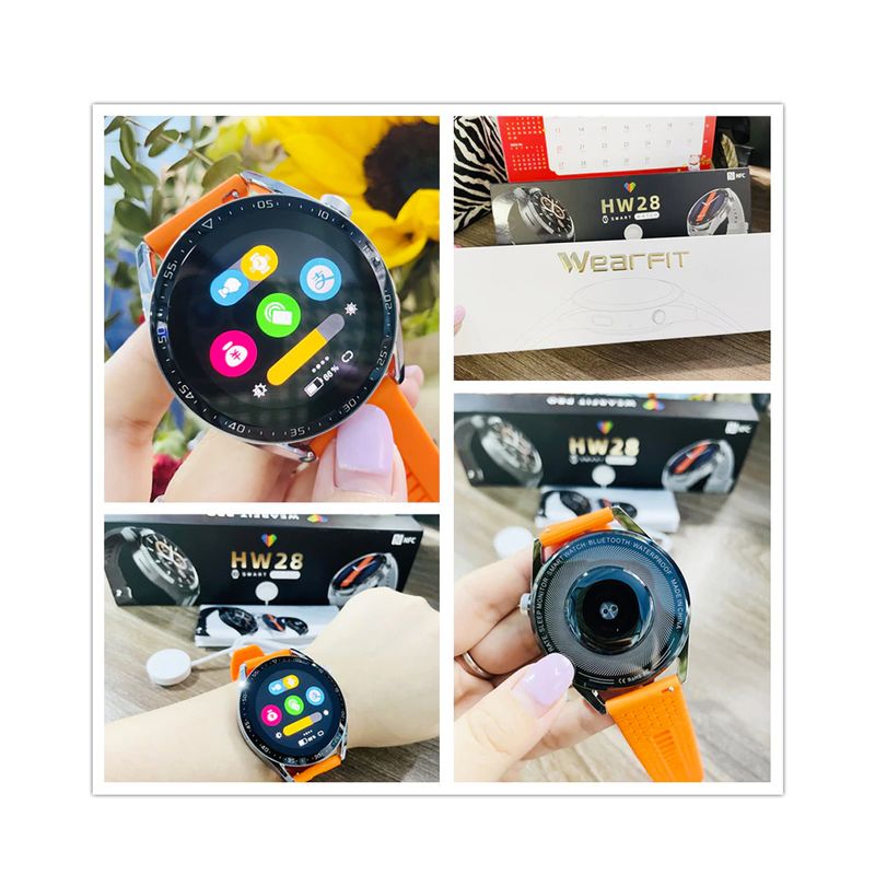 Smartwatch HW28 Gps Full HD NFC Bluetooth Naranja - Real Plaza