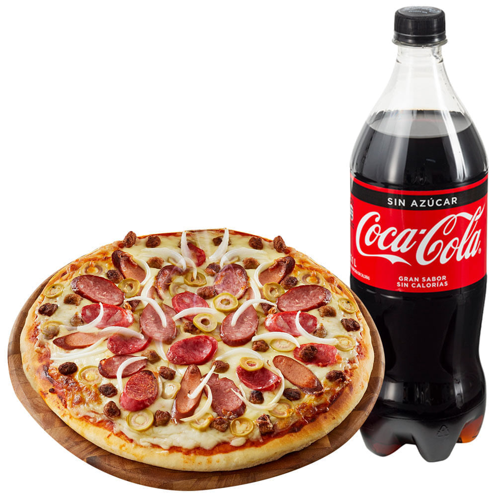 Pack Pizza Carnívora Familiar LA FLORENCIA + Gaseosa COCA COLA Sin ...