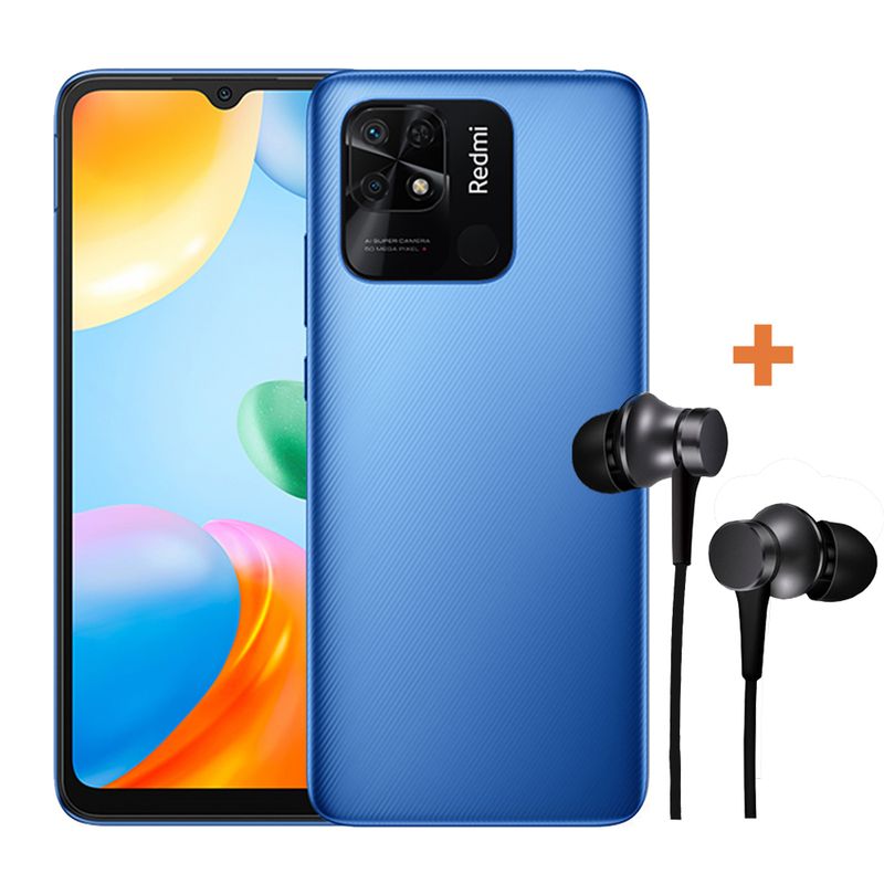 Celular Xiaomi Redmi 10C 3GB-64GB Azul + Audífonos Xiaomi Mi In-Ear ...