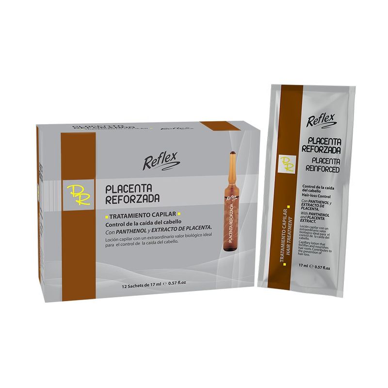 Tratamiento Capilar Reflex Placenta Reforzada - Caja 12 Sachets - Real ...