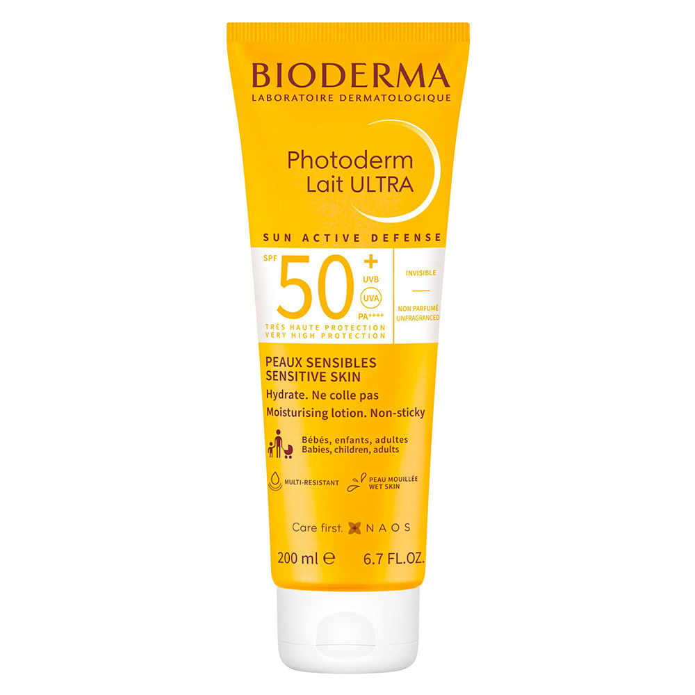 Protector Solar Bioderma Photoderm Lait Ultra Invisible SPF 50+ - Tubo ...