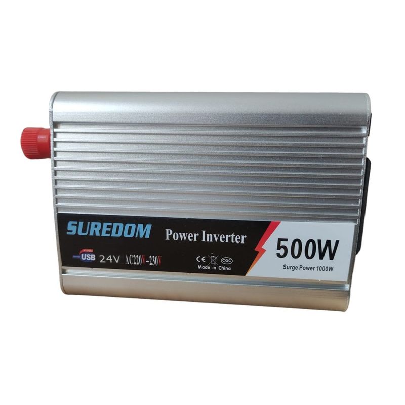 Inversor de Corriente para Auto De 24v a 220v Usb 500w SUREDOM - Real Plaza