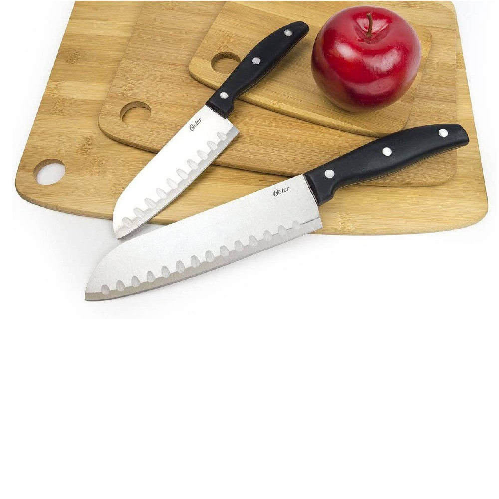 Juego de Cuchillos Santoku Acero Inoxidable 2PC - Real Plaza