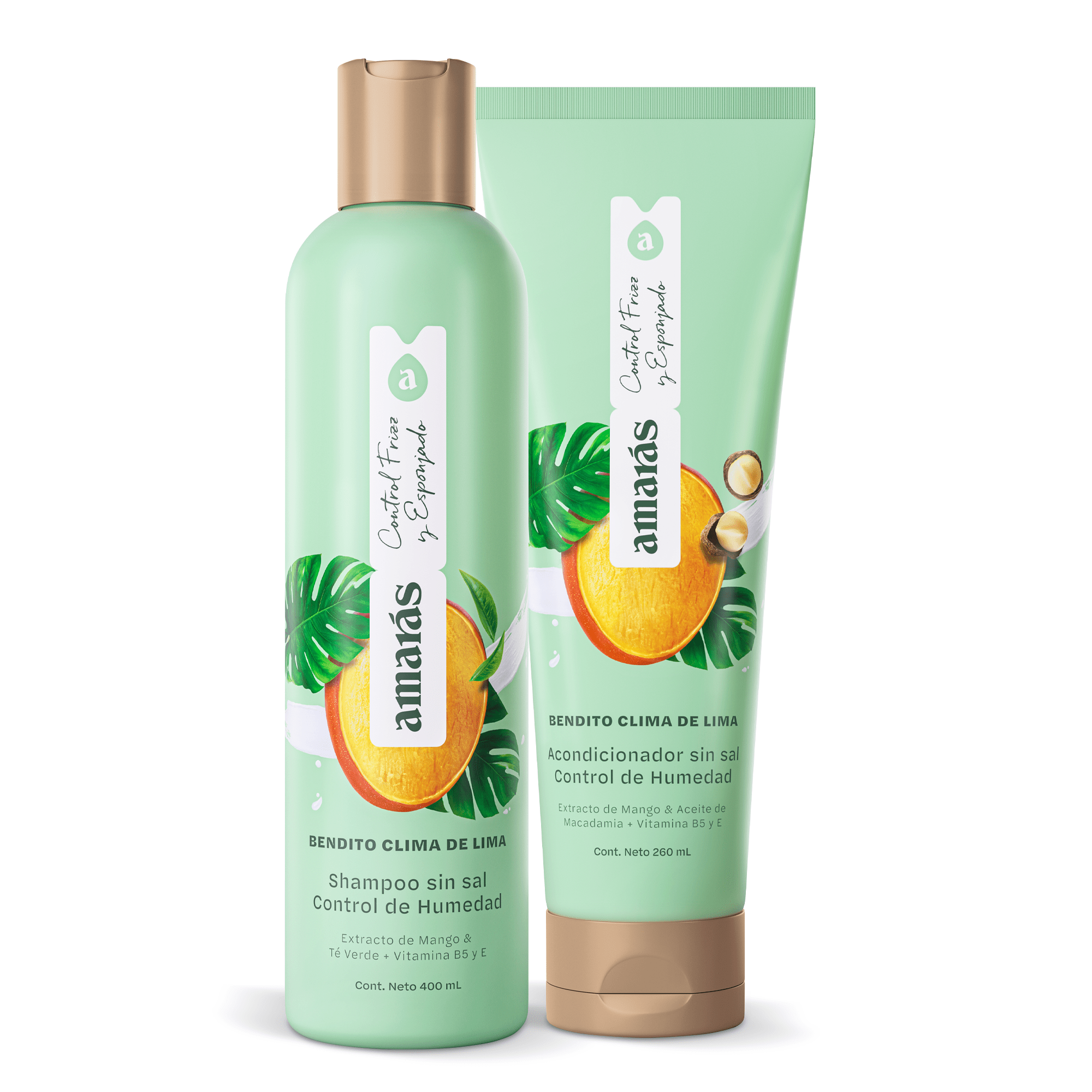 Pack Shampoo AMARÁS Bendito Clima de Lima Frasco 400ml + Acondicionador ...