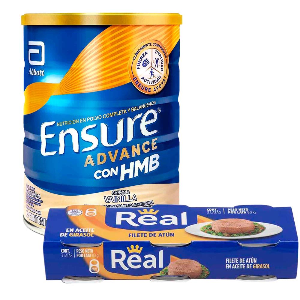 Pack Complemento Nutricional ENSURE Advance Vainilla Lata 850g + Filete ...