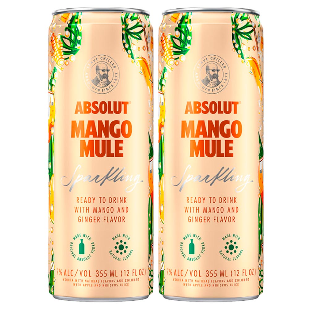 Pack Vodka ABSOLUT Mango Mule 355ml Lata 2un - Real Plaza