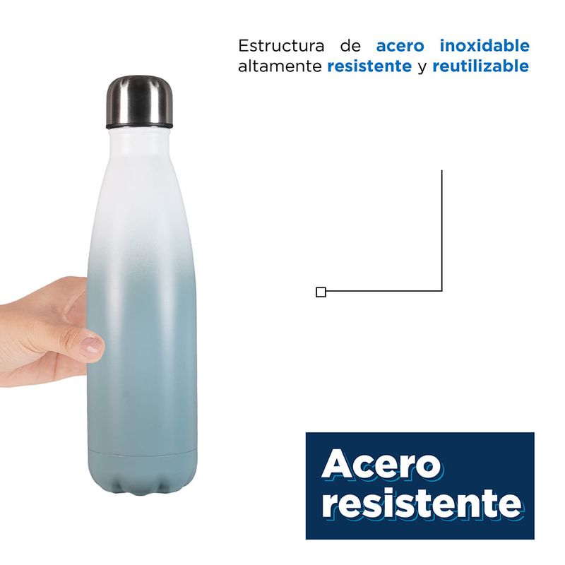 Termo de acero inoxidable de aislado de doble pared color gradiente ...