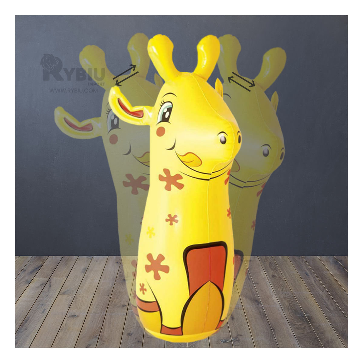 Porfiado Muñeco Inflable Animal Jirafa - Real Plaza