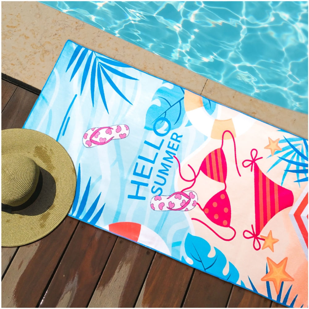 Toalla de Playa de Microfibra Hello Summer Bikini 532T - Real Plaza