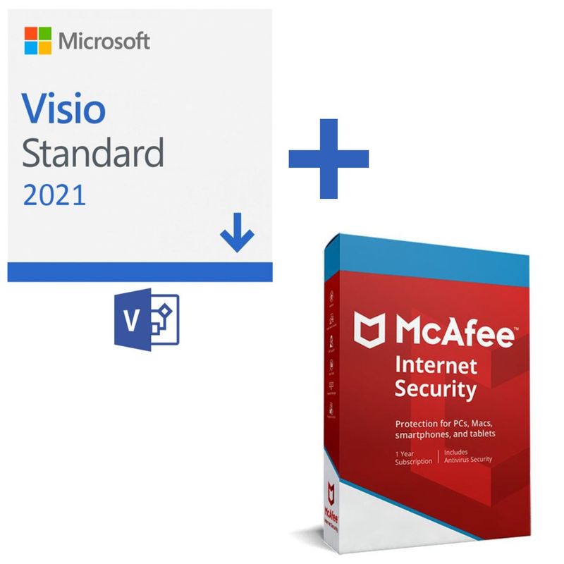 PROMO: Visio Standard 2021 + Mcafee Int Security 5PC (Digital) - Real Plaza