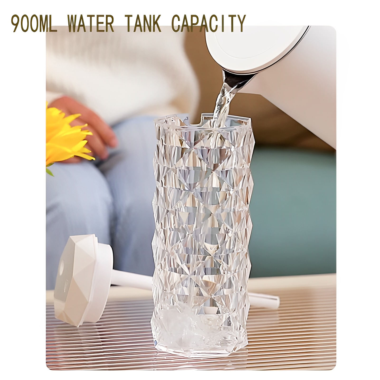 Lámpara Humidificador 900ml Lámpara Led Cristal - Real Plaza