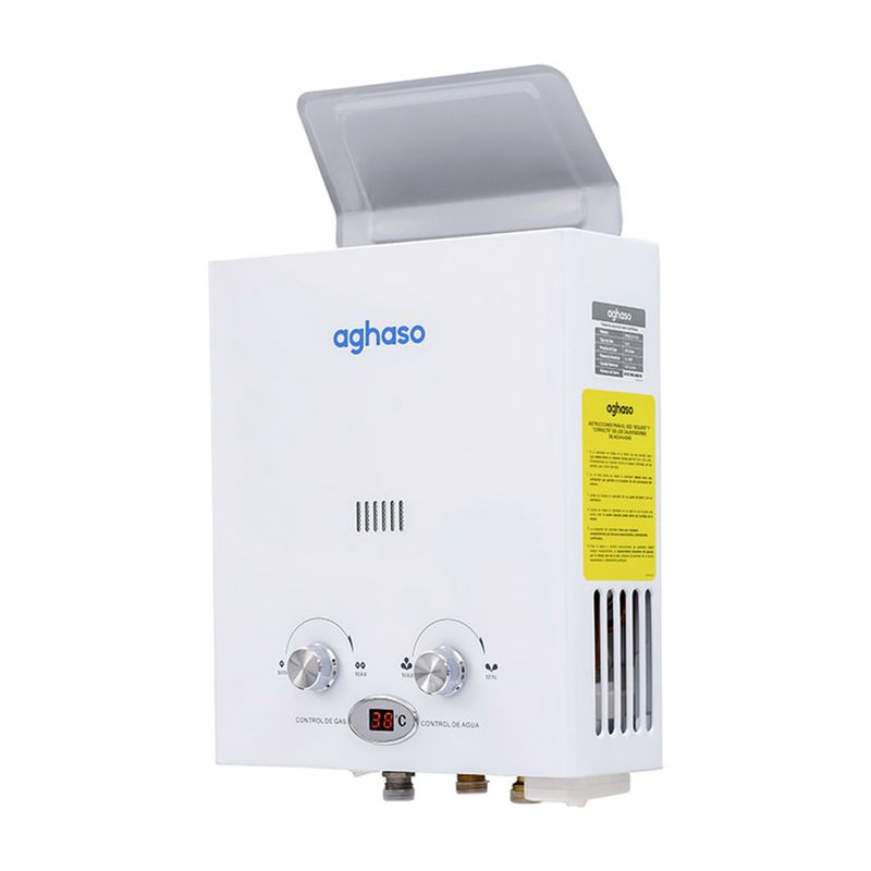 Terma a gas Aghaso 5.5 Lt Gn Blanco - Real Plaza
