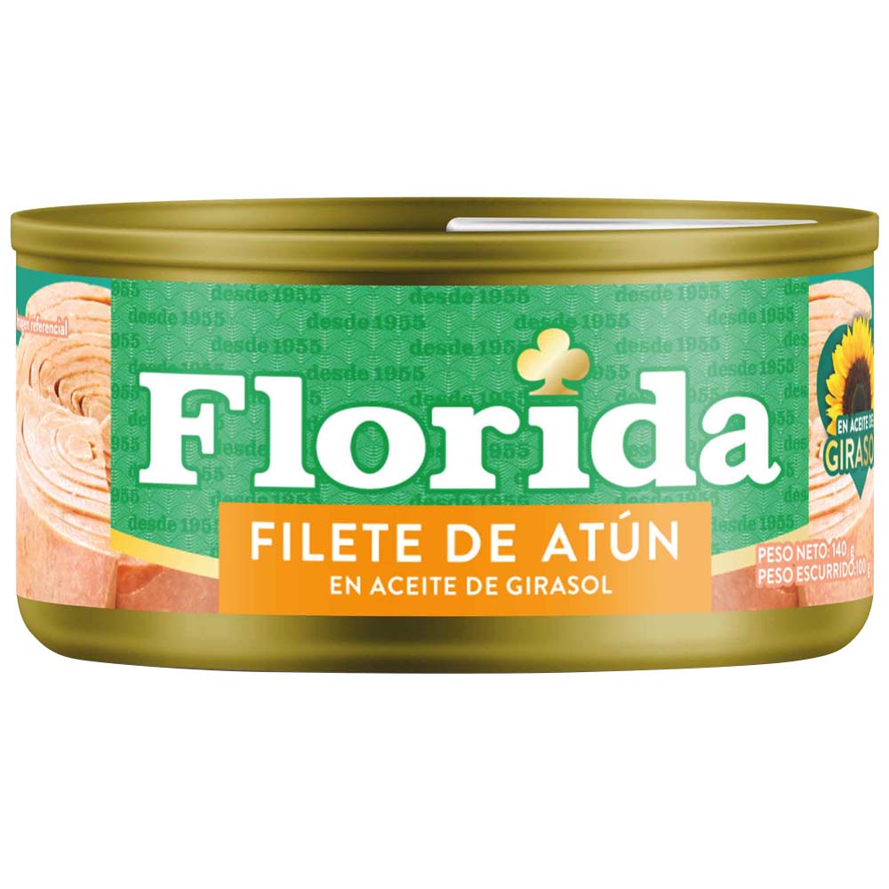 Filete de Atún con Aceite Girasol FLORIDA Lata 140g - Real Plaza