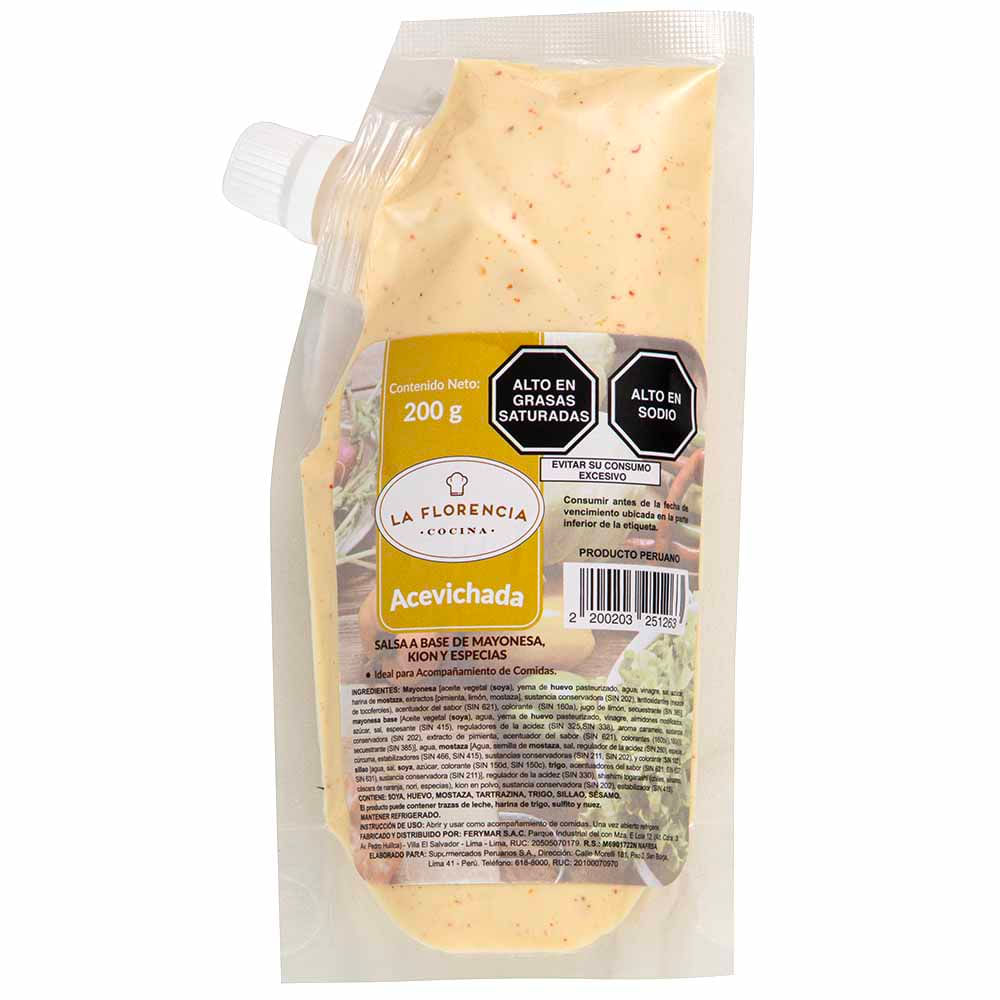 Salsa Acevichada LA FLORENCIA Doypack 200g - Real Plaza