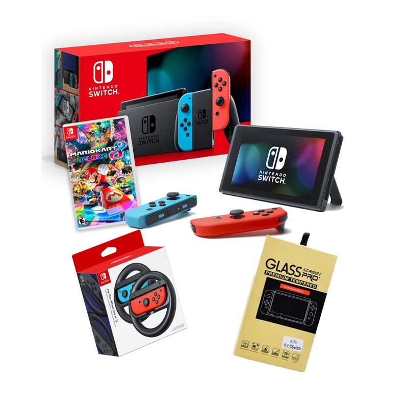 Nintendo Switch 2019 + Mario Kart + Timon + Mica - Real Plaza