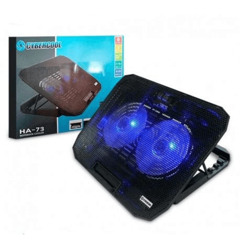 Cooler Para Laptop Notebook Cybercool 2 Ventiladores HA-73 - Real Plaza