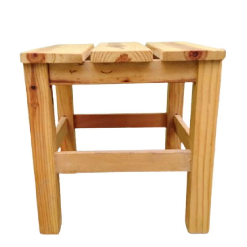 Banquito Pequeño de Madera Multiuso Marron - Real Plaza