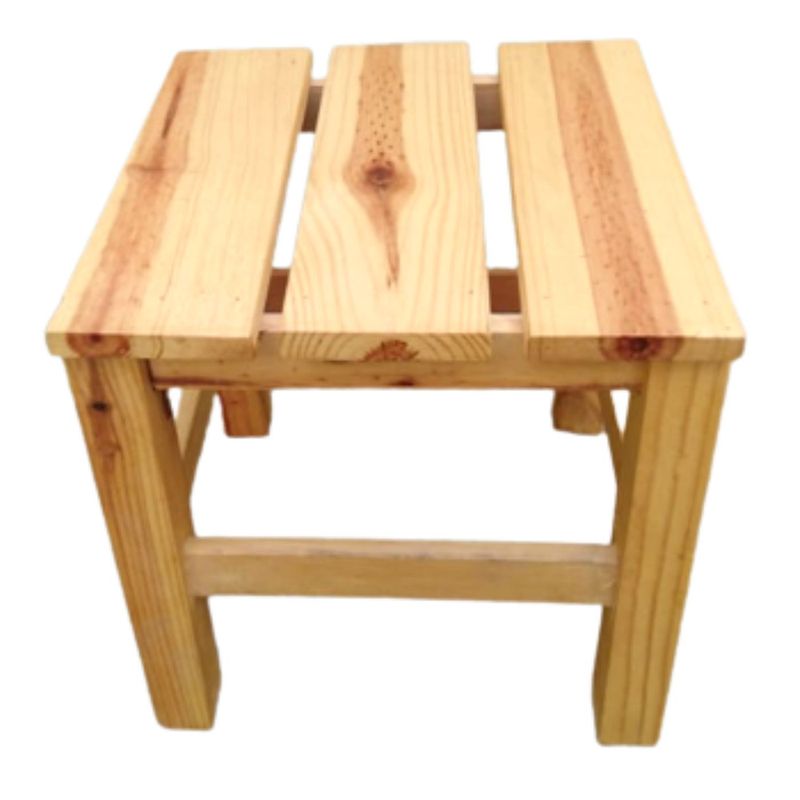 Banquito Pequeño de Madera Multiuso Marron - Real Plaza