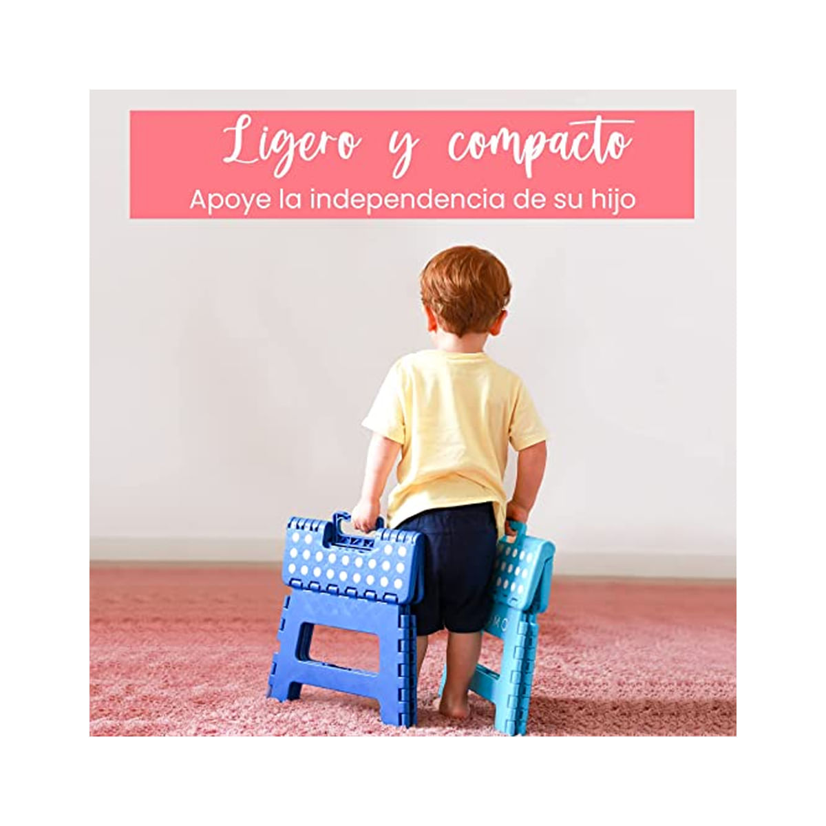 Banquito Taburete Plegable Para Niña Rosado - Real Plaza