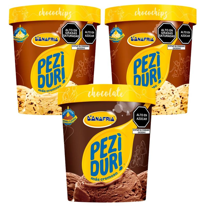 Pack Helado Peziduri Con Chocochips NestlÉ Cremoso 930ml Pote 2un