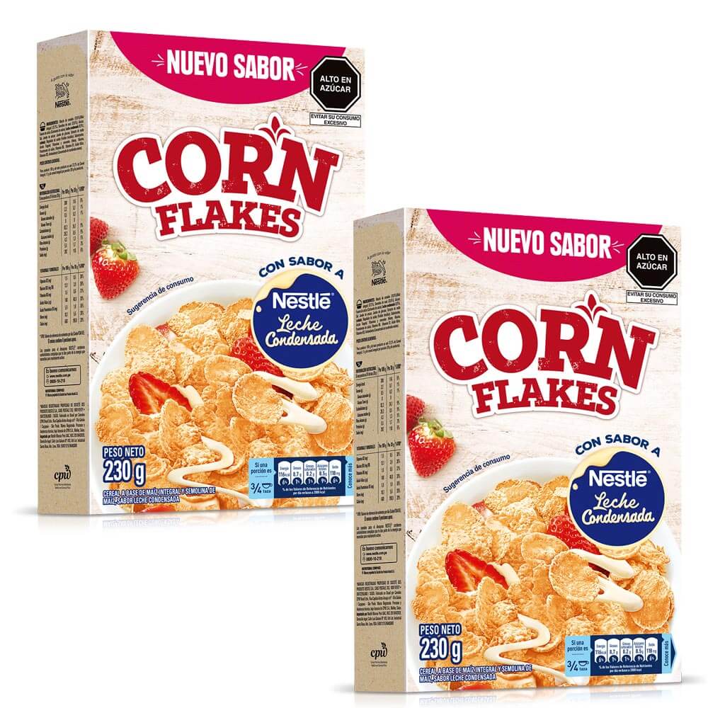 Pack Cereal CORN FLAKES Sabor a Leche Condensada Nestlé 230g Caja 2un ...