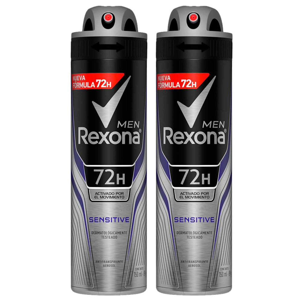 Pack Desodorante en Aerosol para Hombre REXONA Sensitive Frasco 150ml ...
