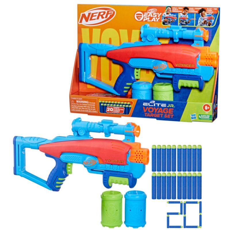 Lanzador Nerf Elite Jr Voyage Target Set - Real Plaza