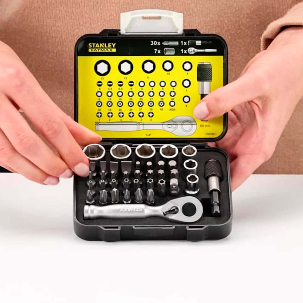 Set puntas y dados fatmax 39 piezas Stanley - Real Plaza