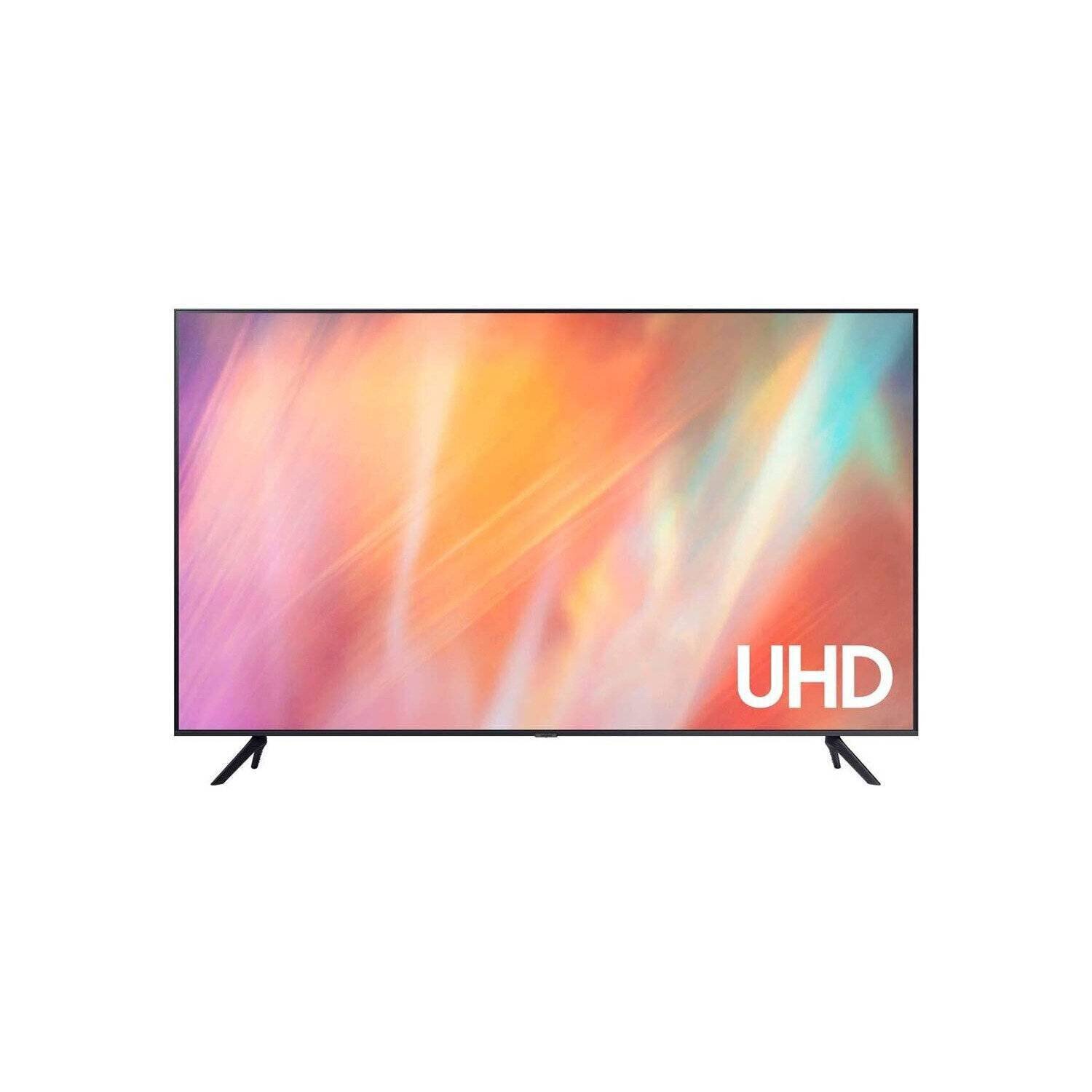 Televisor LED Smart TV 4K UHD 55" Samsung UN55AU7090GX + Rack ...