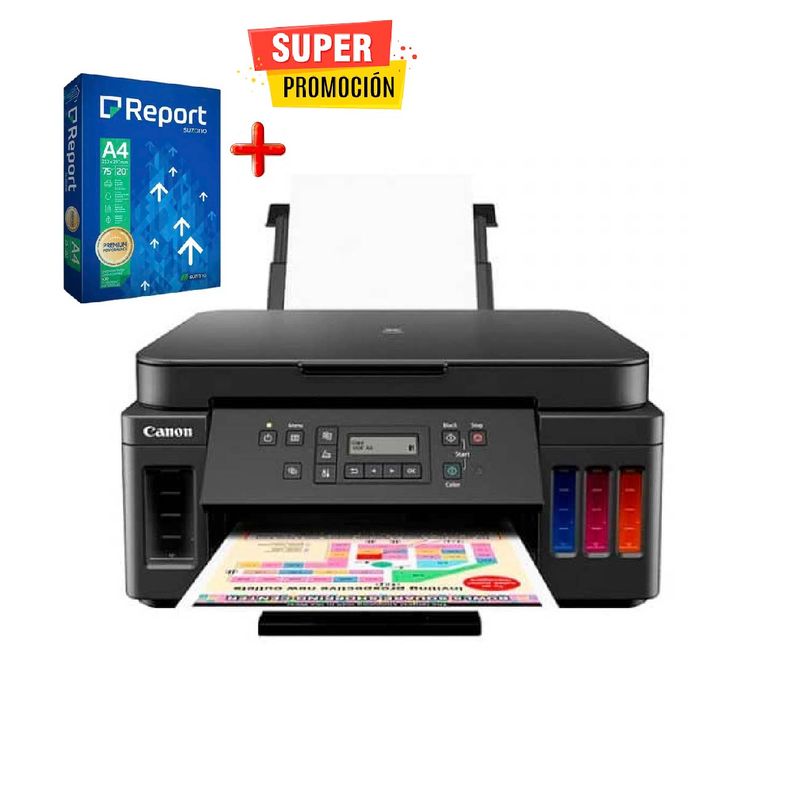 Impresora Canon G6010 Multifuncional Duplex tinta continua - Real Plaza