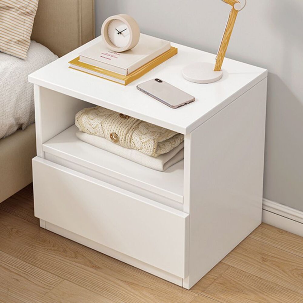 Mesa de Noche Nórdica Adriel Blanco - Real Plaza