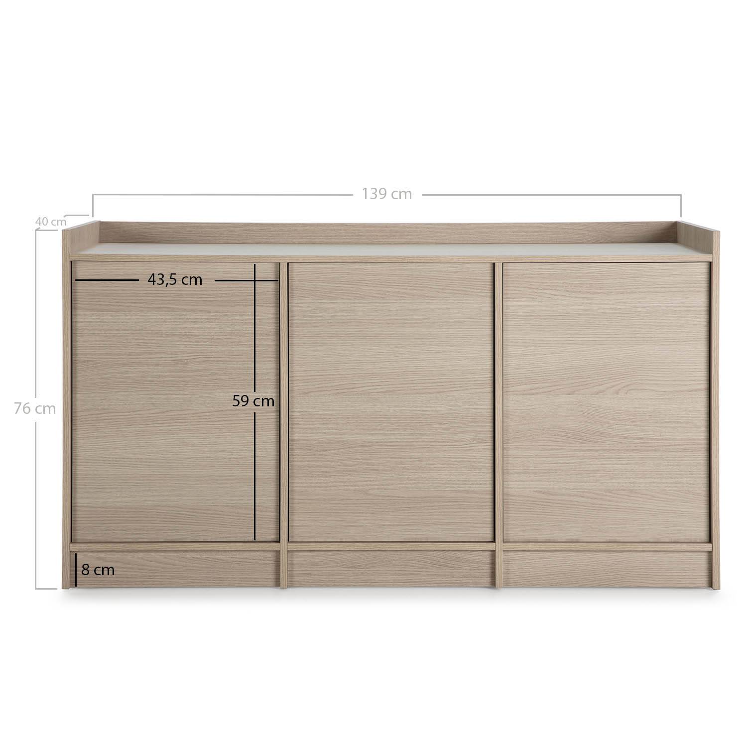 Aparador Moderno Mara 139cm - Real Plaza