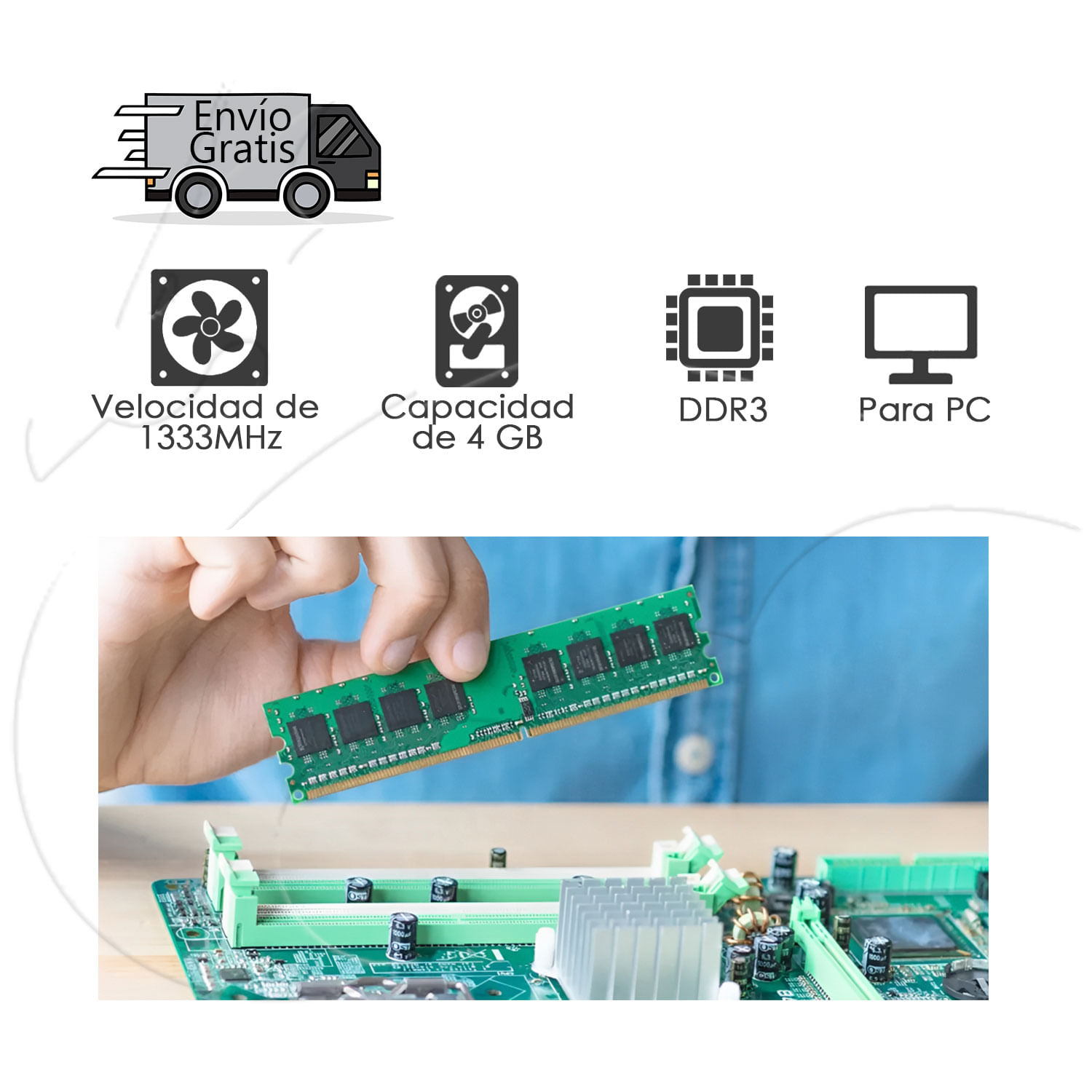 MEMORIA RAM DDR3 1333MHZ 4GB KINGSTON PC - Real Plaza