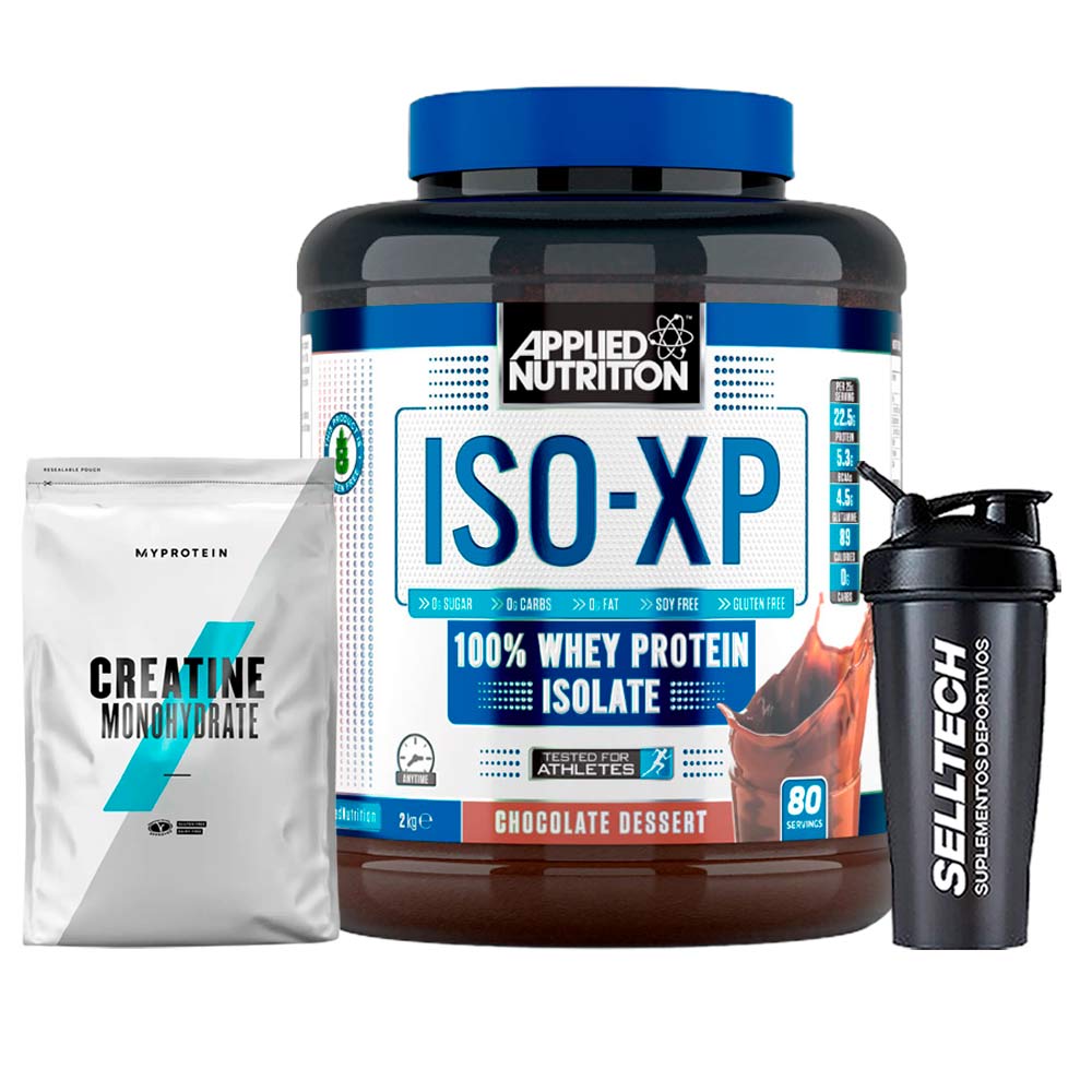 Iso xp 4.5lb Chocolate + Creatina Myprotein 250gr + Shaker - Real Plaza