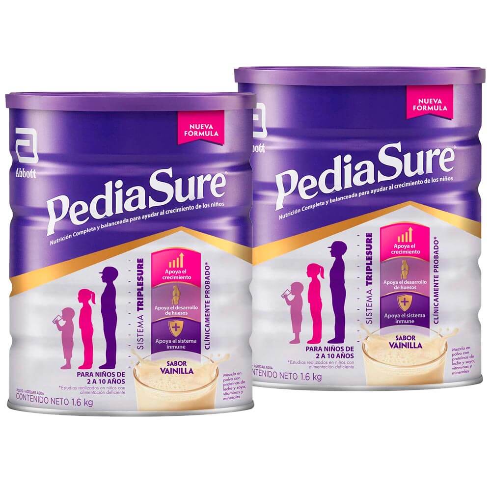 Pack Suplemento Nutricional PEDIASURE Vainilla 1.6Kg Lata 2un - Real Plaza